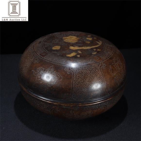 A Chinese Bronze Container with Lid_A Chinese Bronze Container with Lid ...