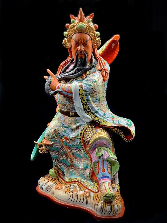 THE REPUBLIC OF CHINA ZENG LONGSHENG PORCELAIN GUANGONG SCULPTURE民國曾龍升 ...
